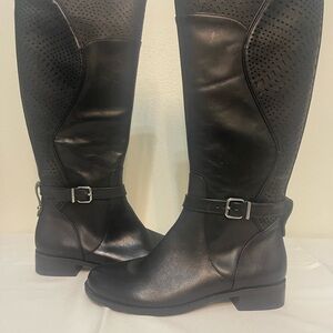 Gianni Bini | Shoes | Gianni Bini Rowell Black Tall Leather Boots 75 ...